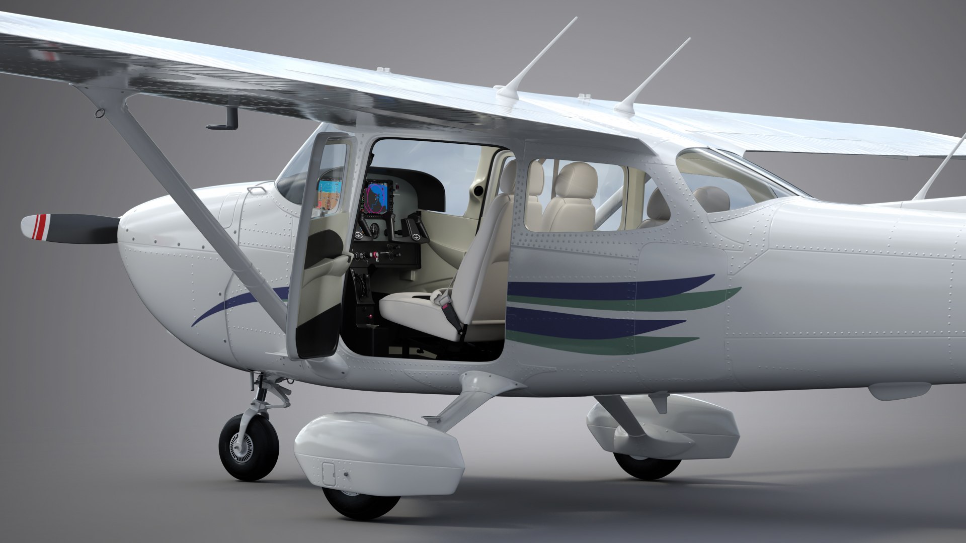 3D cessna skyhawk 172 model - TurboSquid 1602626