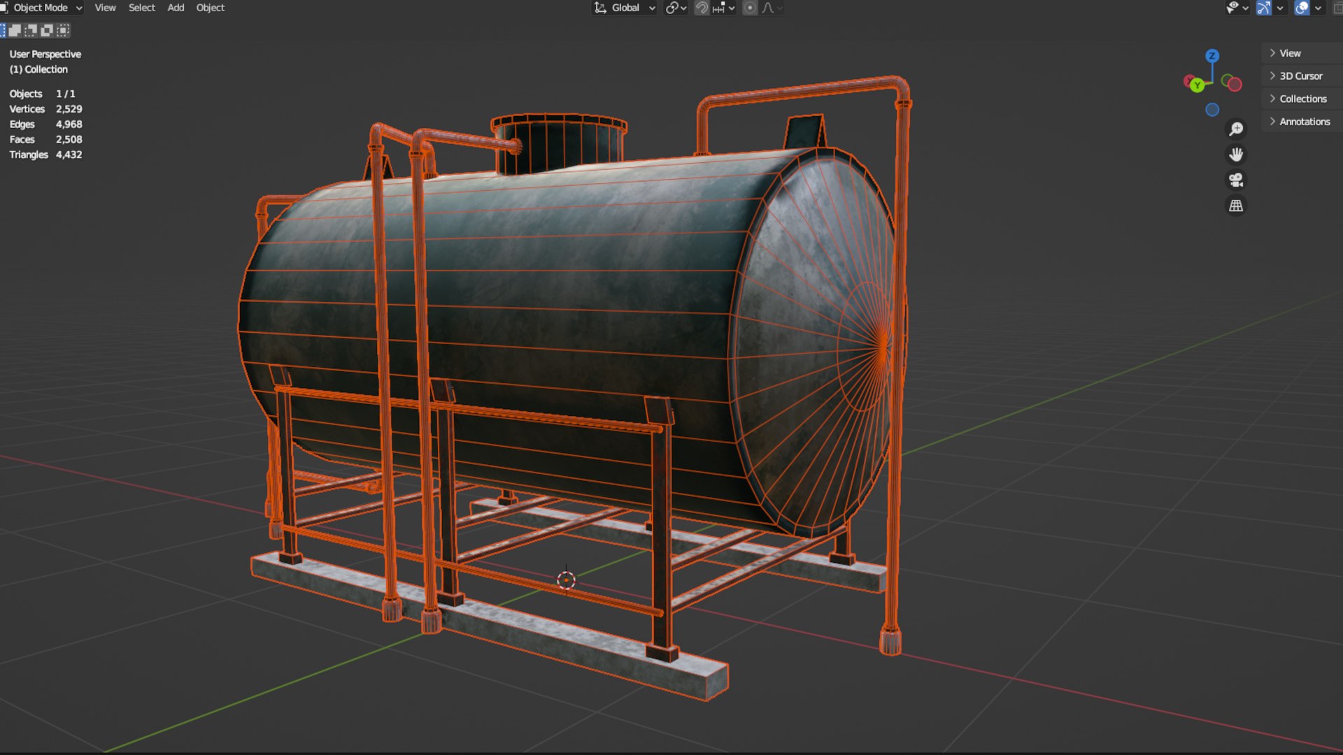 Rooftop Water Tank 3D Model - TurboSquid 2181426