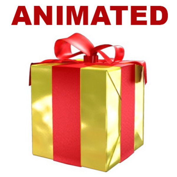 maya gift box animation