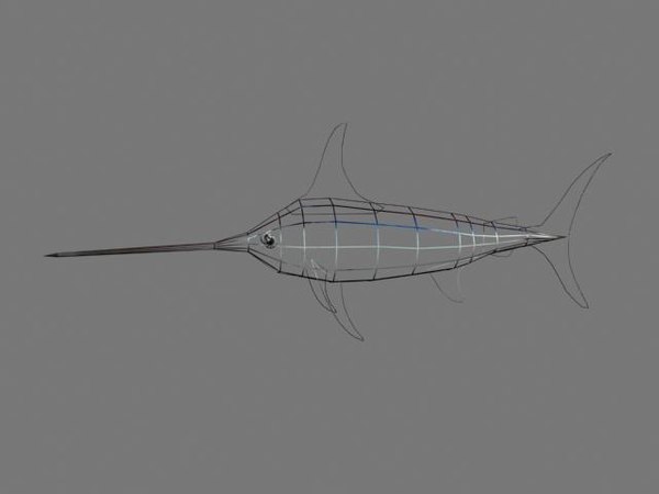 swordfish fish 3d model