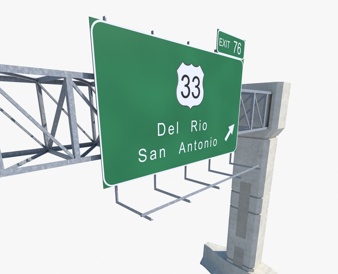 3d Model Highway Sign