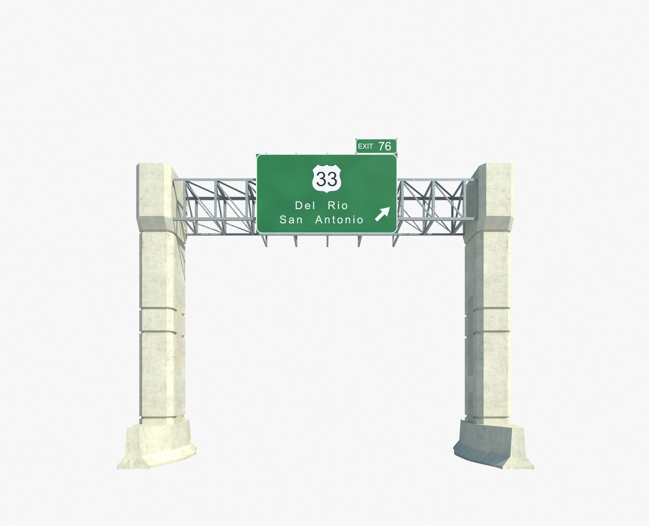 3d Model Highway Sign