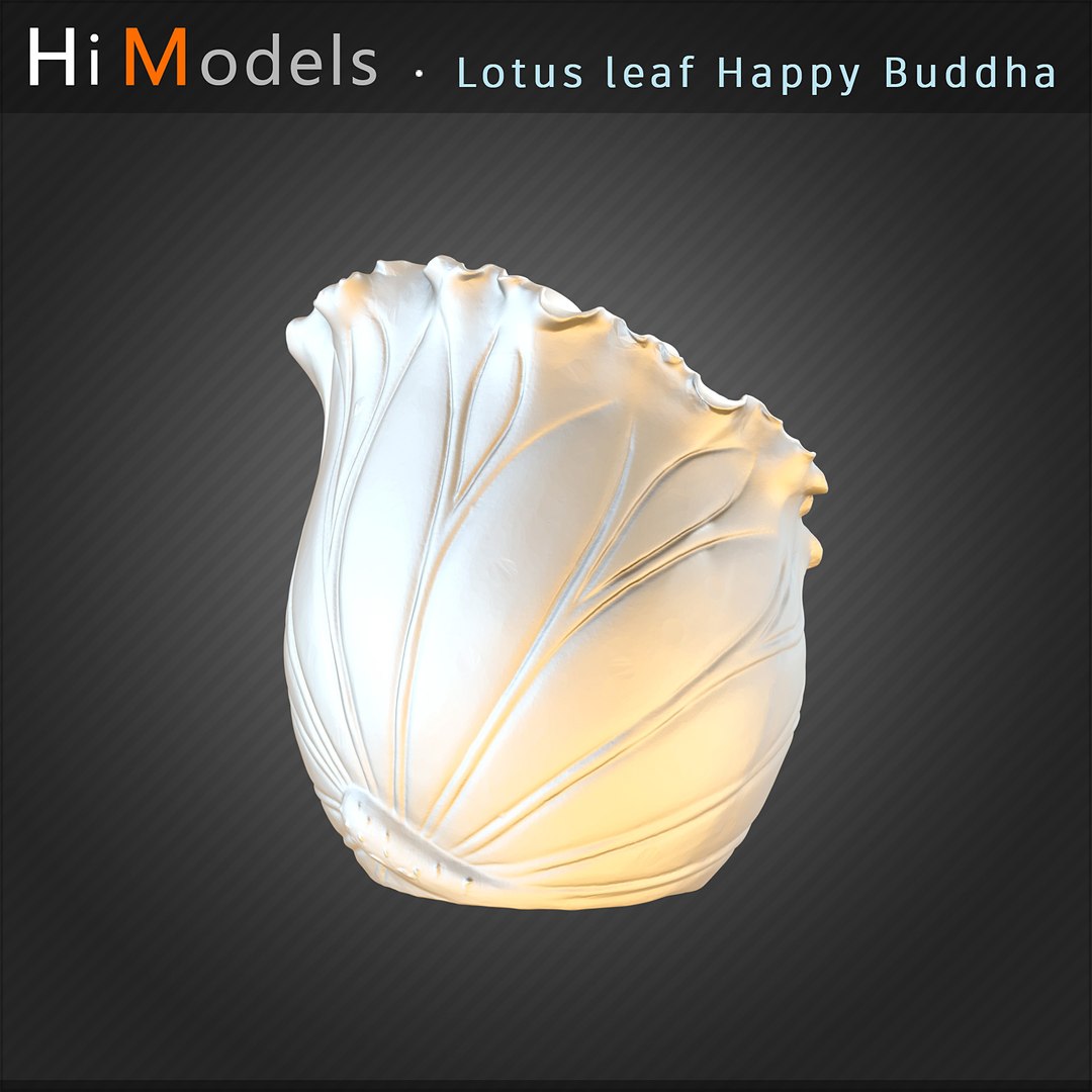Lotus Leaf Happy Buddha 3D Model - TurboSquid 1805106