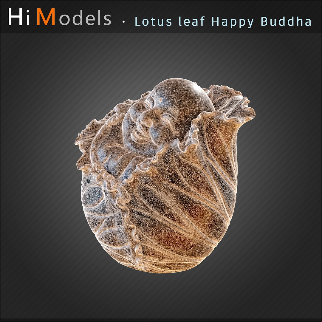 Lotus Leaf Happy Buddha 3D Model - TurboSquid 1805106