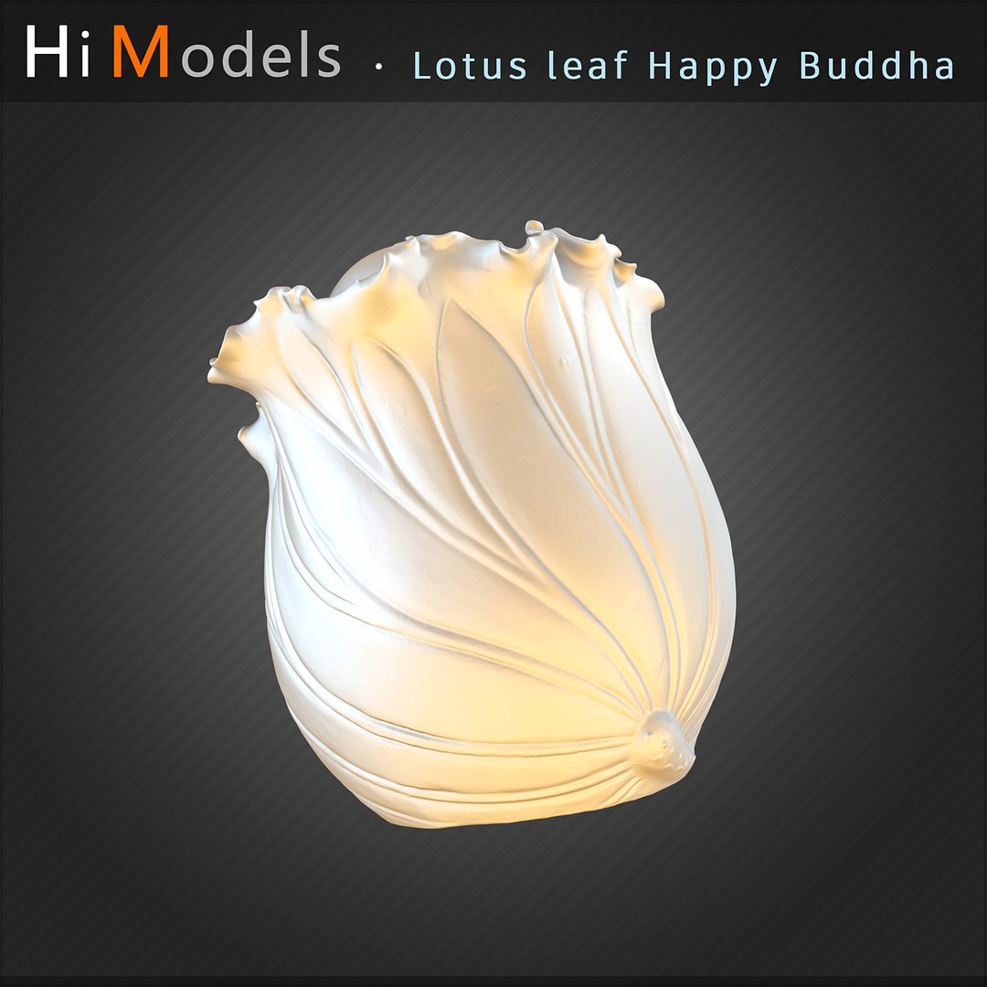 Lotus Leaf Happy Buddha 3D Model - TurboSquid 1805106