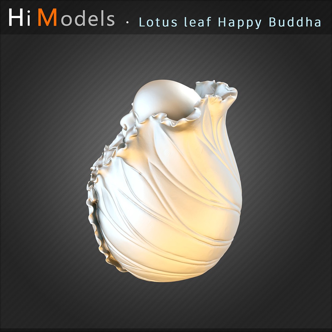 Lotus Leaf Happy Buddha 3D Model - TurboSquid 1805106