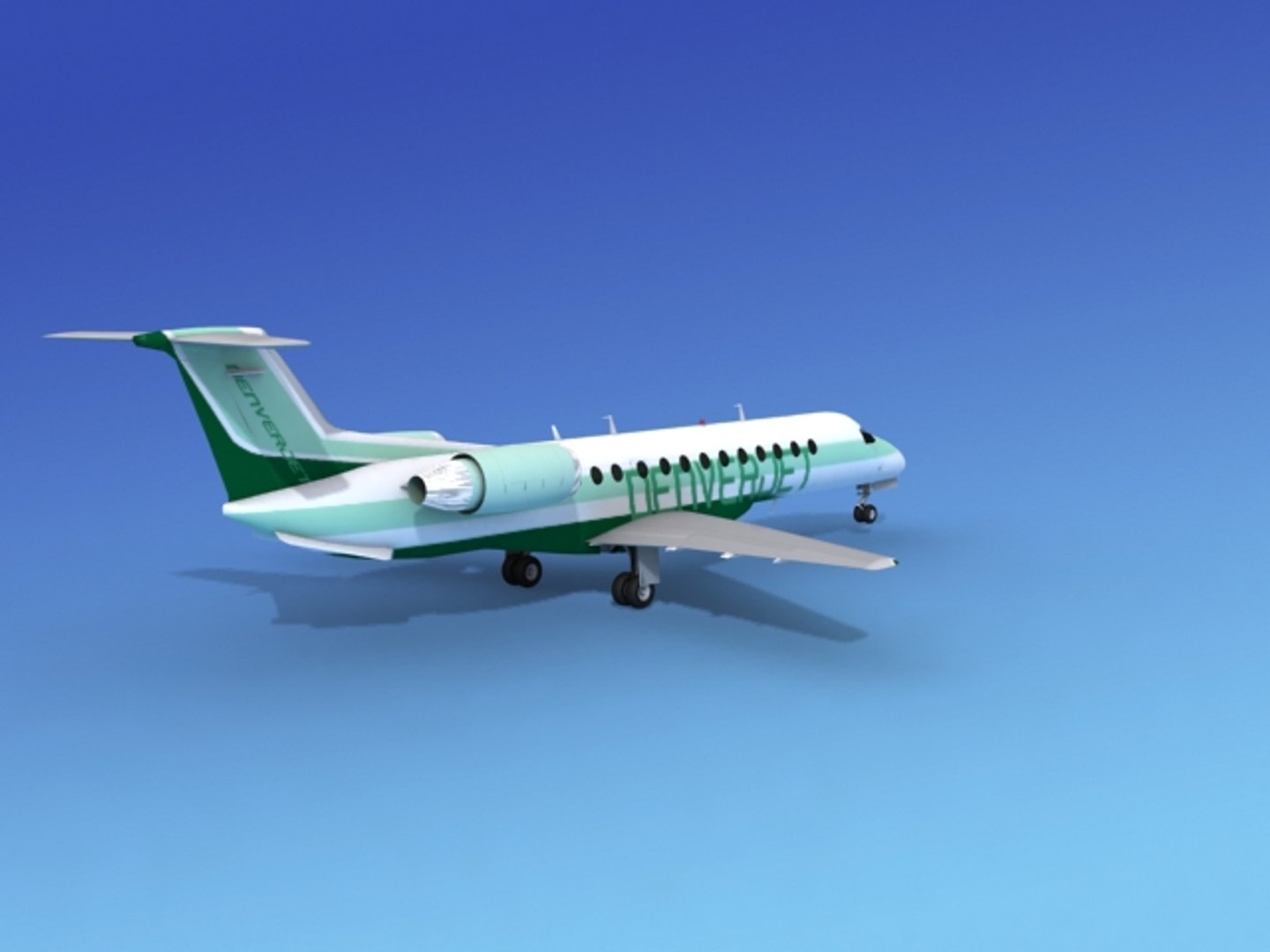 3d Embraer Erj Jets Model