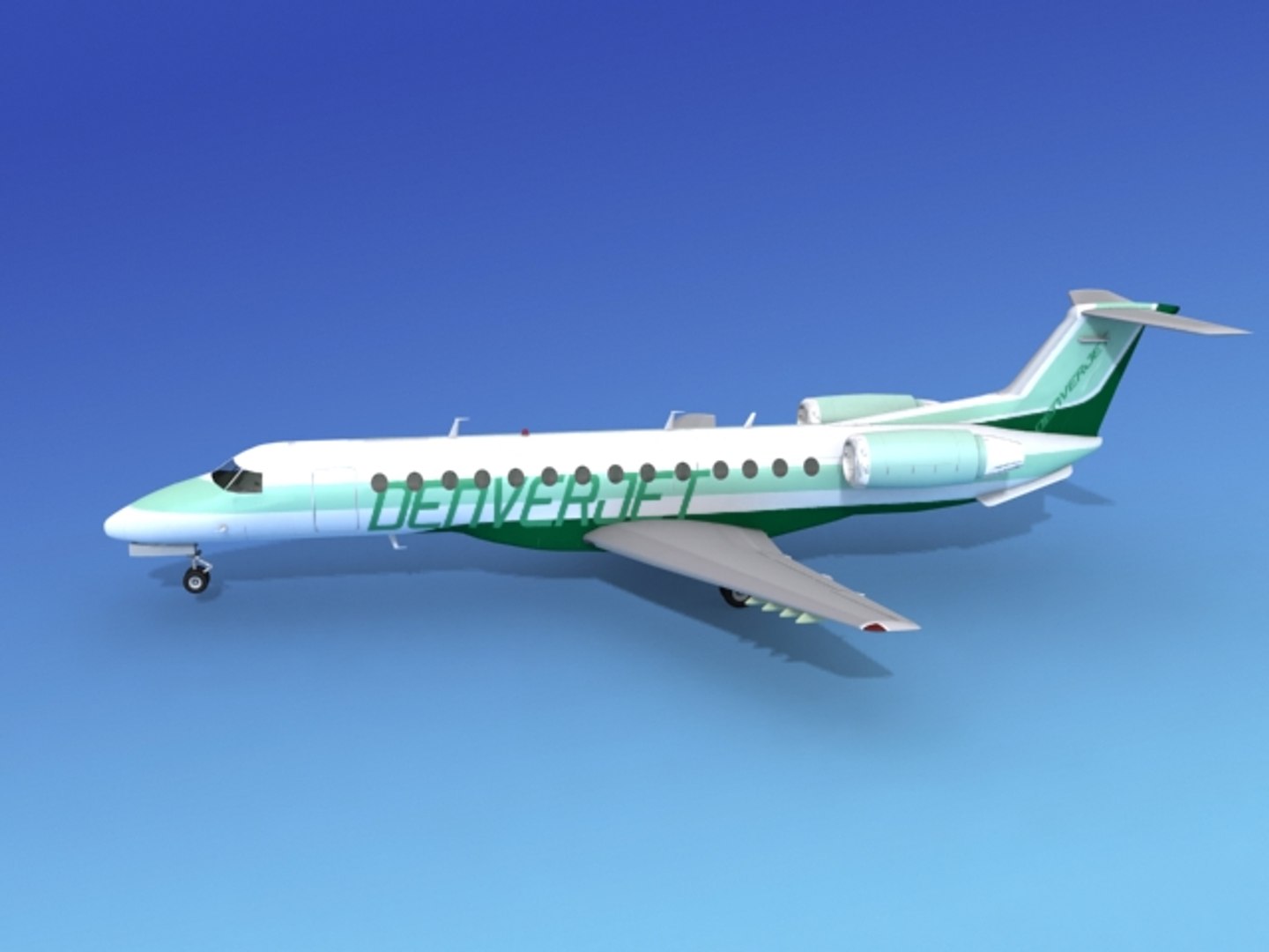 3d Embraer Erj Jets Model