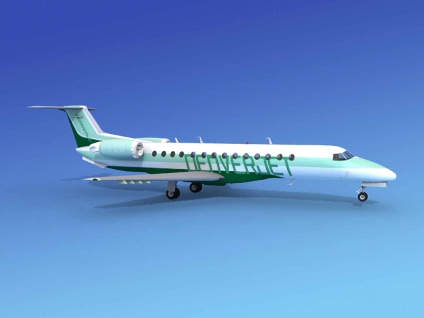 3d Embraer Erj Jets Model