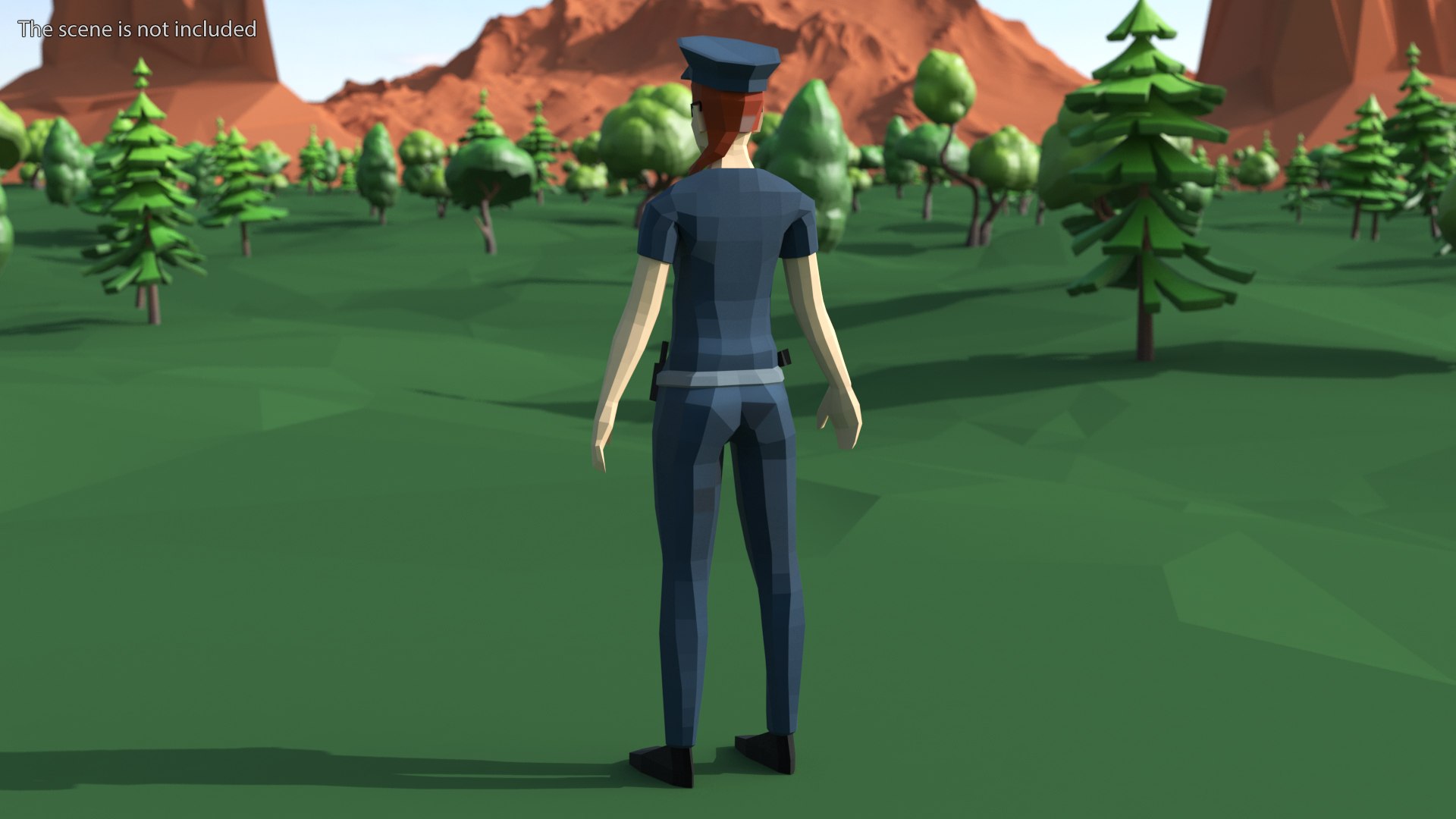 Low Poly Policewoman 3D - TurboSquid 2184259