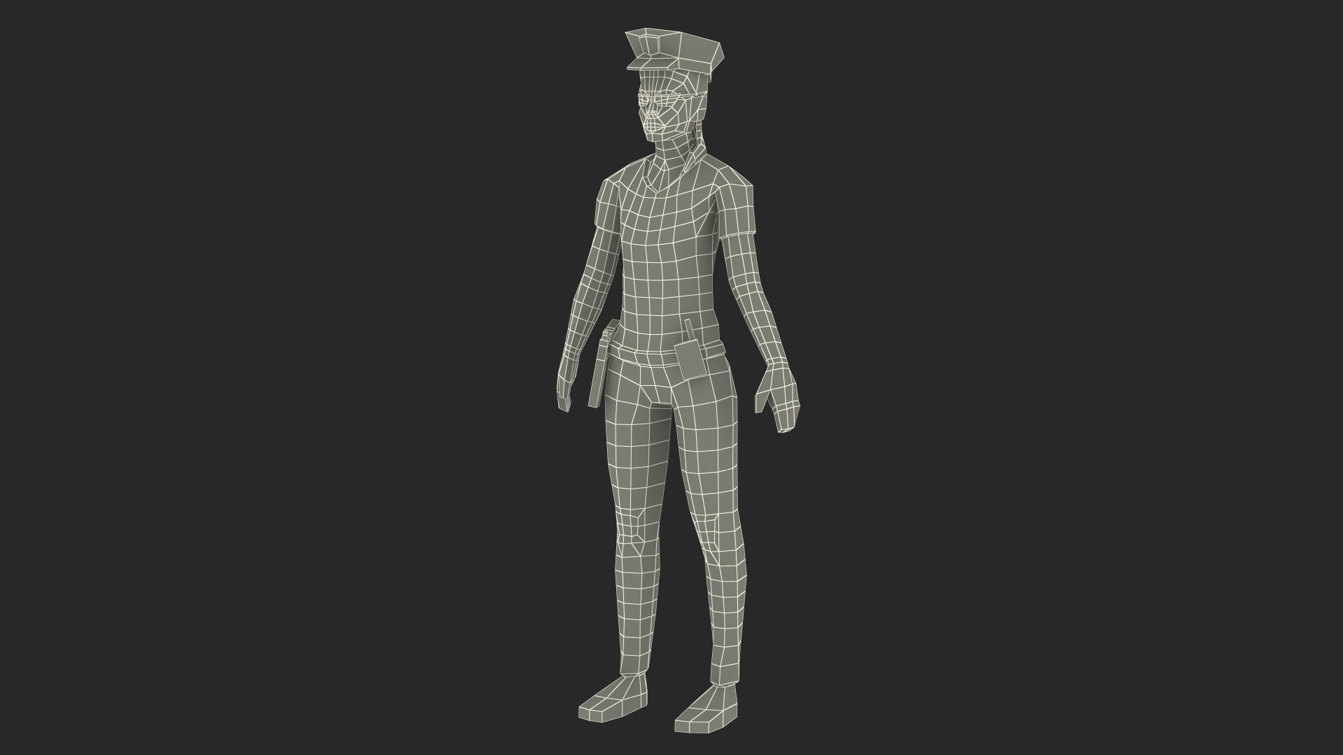 Low Poly Policewoman 3D - TurboSquid 2184259