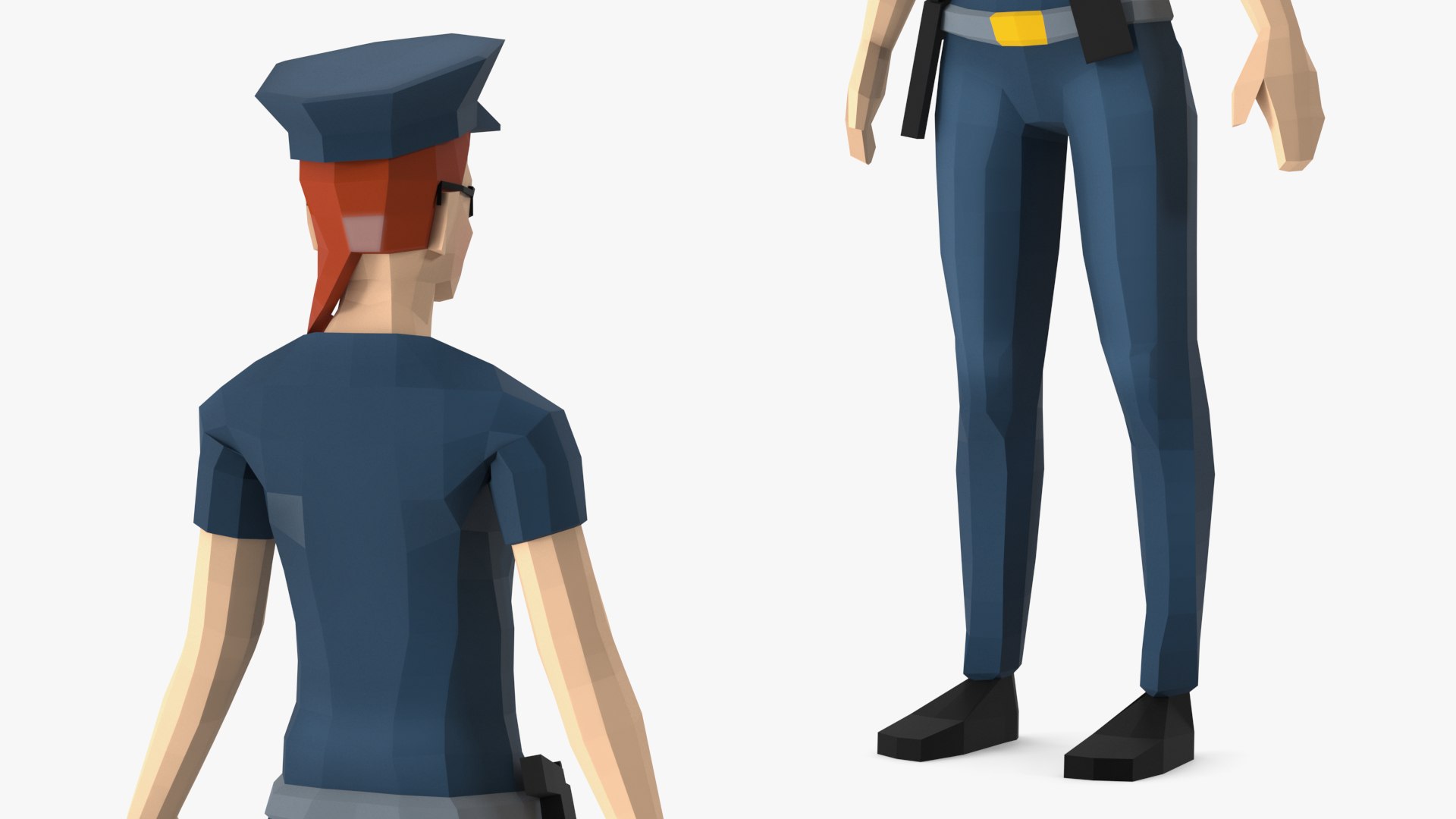 Low Poly Policewoman 3D - TurboSquid 2184259