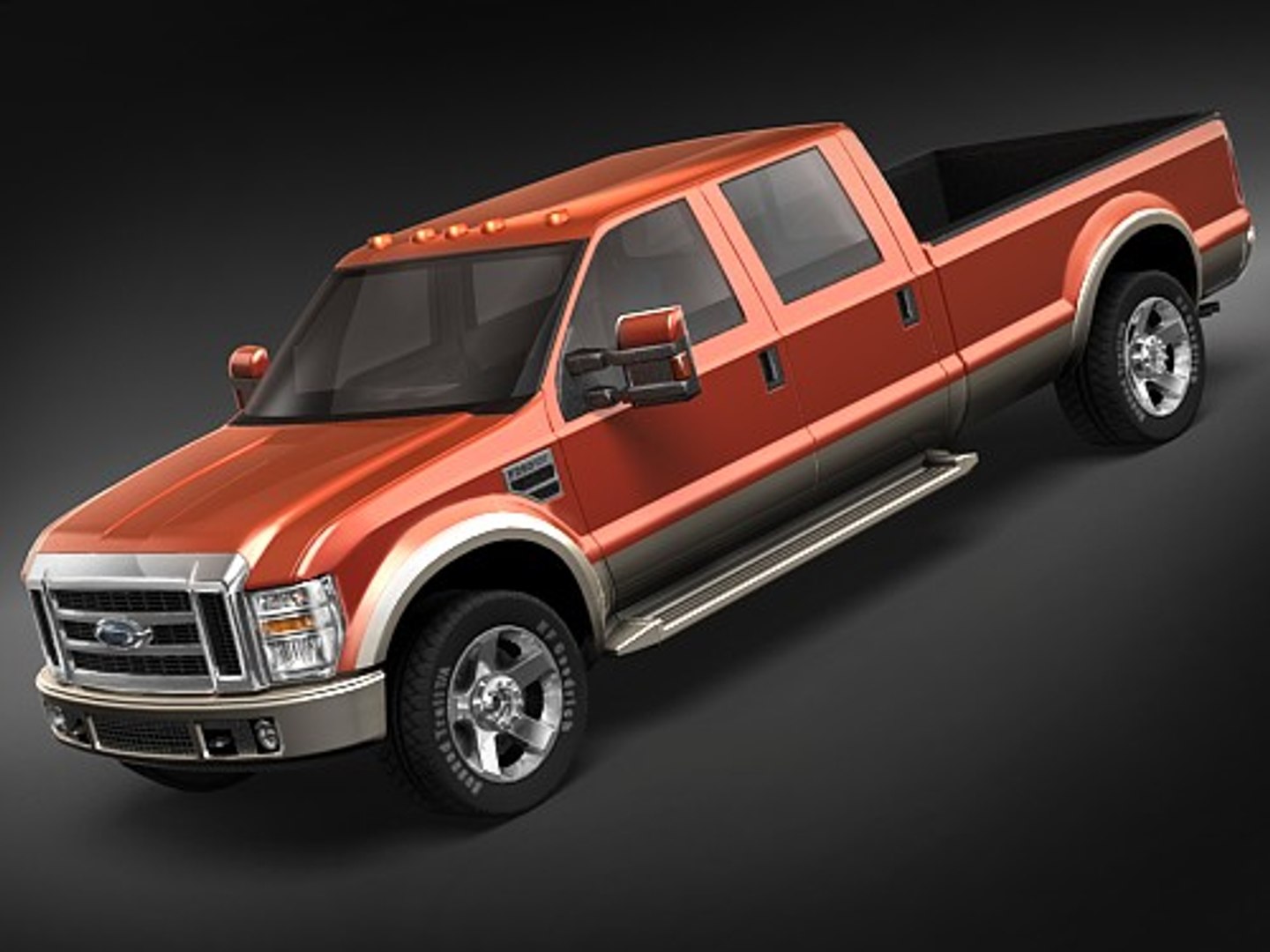 F250 2008 Midpoly 3d Model