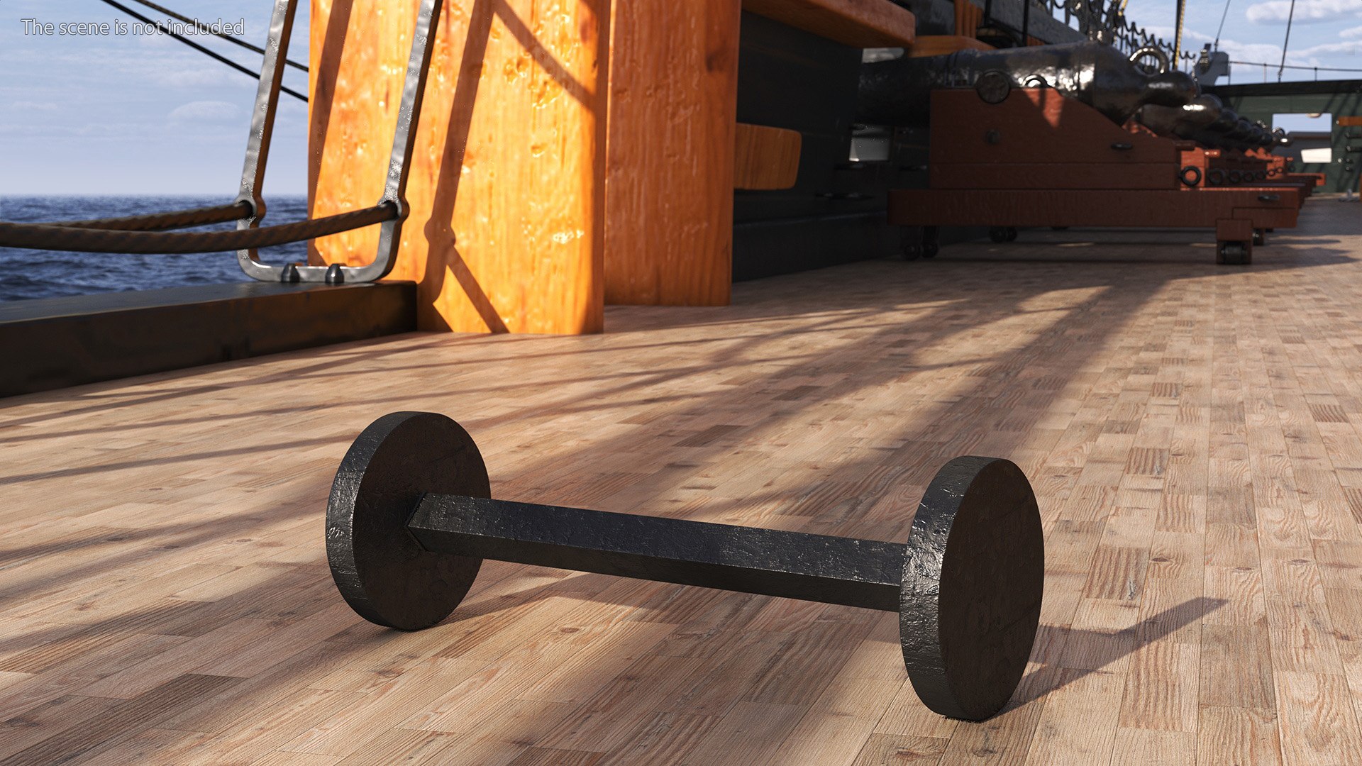 Naval Cannon Bar Shot Flat 3D - TurboSquid 2180773