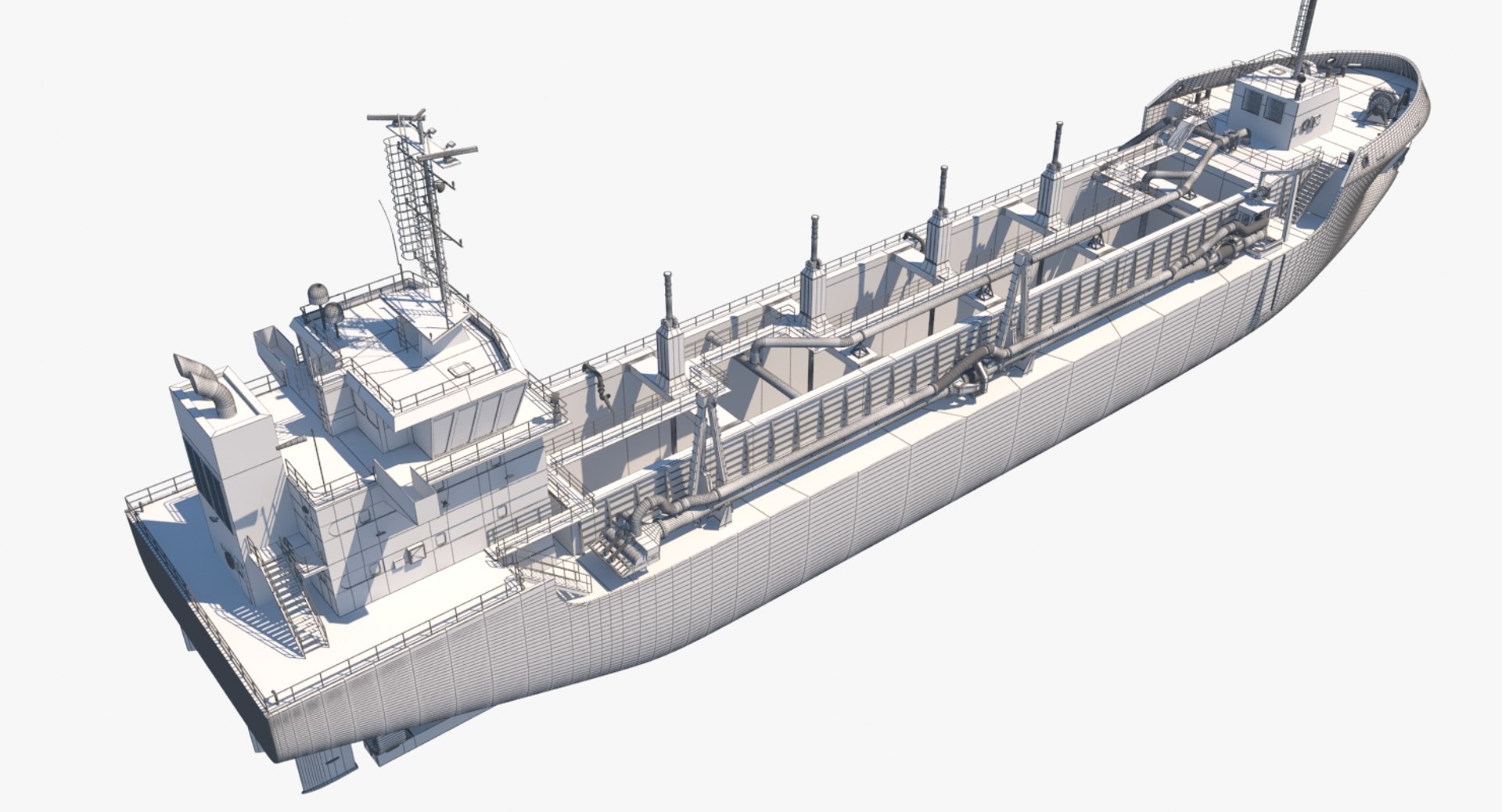 3D Dredging Vessel - TurboSquid 1381381