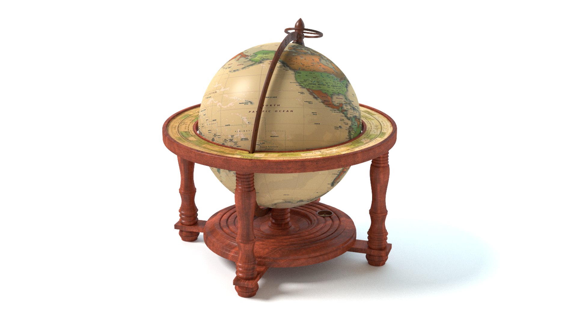 Globe World Earth 3d Obj