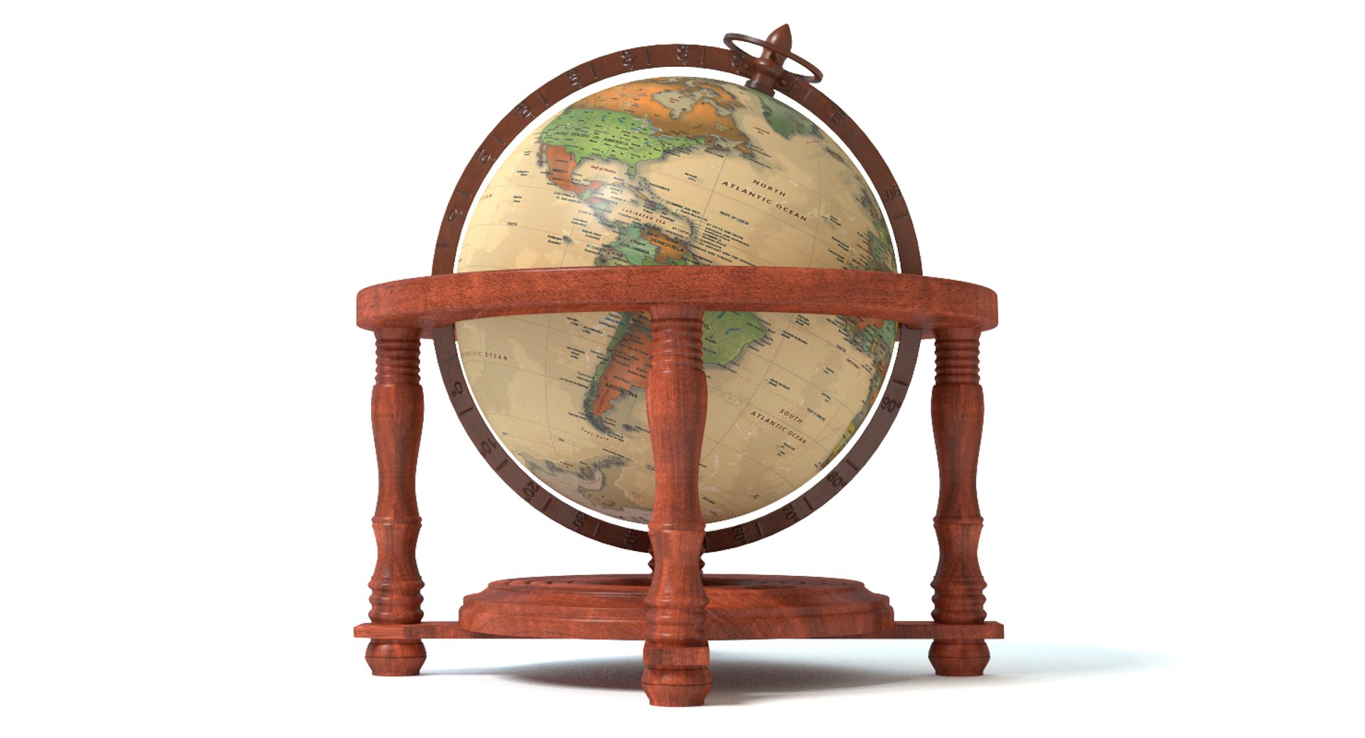 Globe World Earth 3d Obj