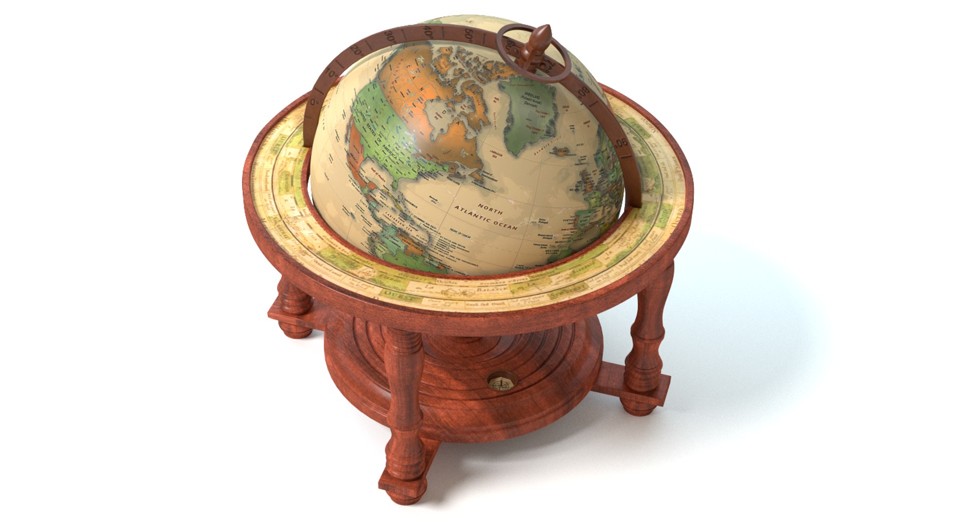Globe World Earth 3d Obj