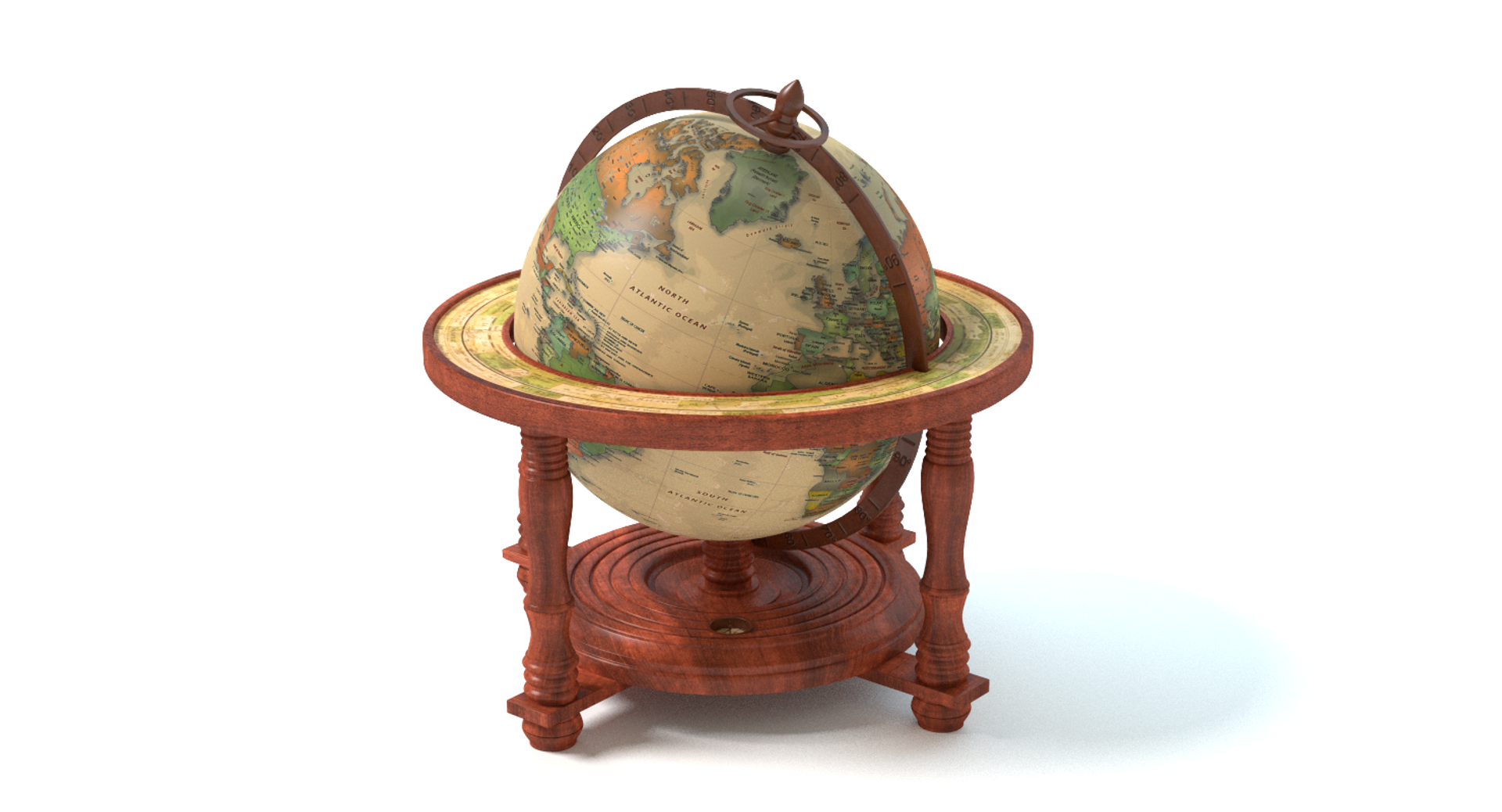 Globe World Earth 3d Obj