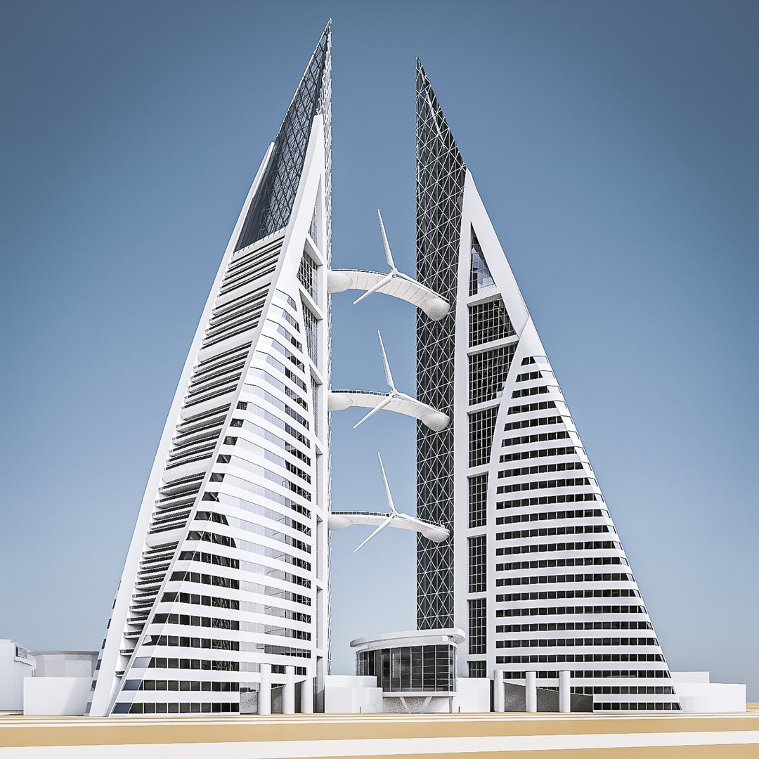3D Bahrain World Trade Center Model - TurboSquid 1751124