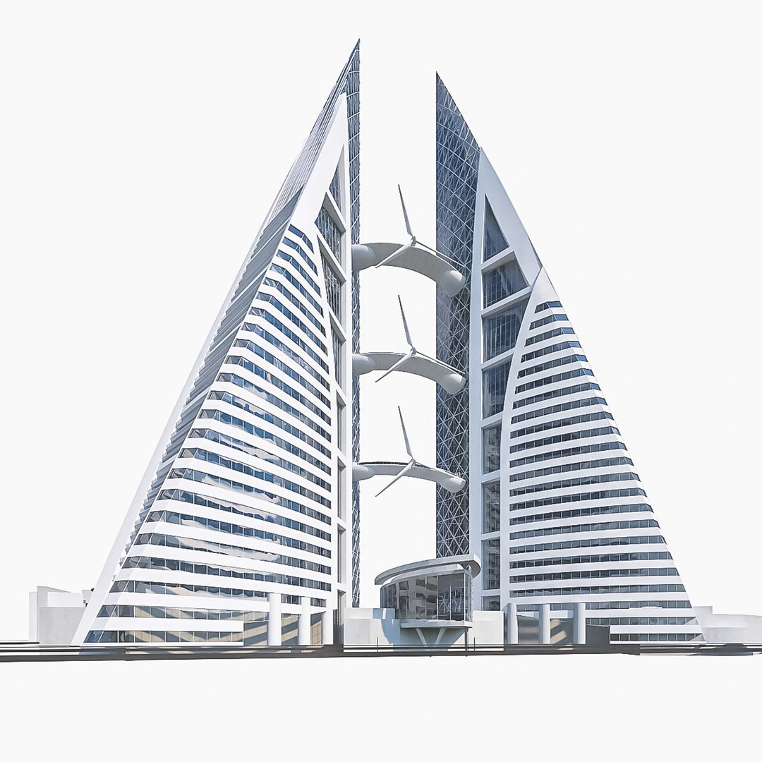 3D Bahrain World Trade Center Model - TurboSquid 1751124
