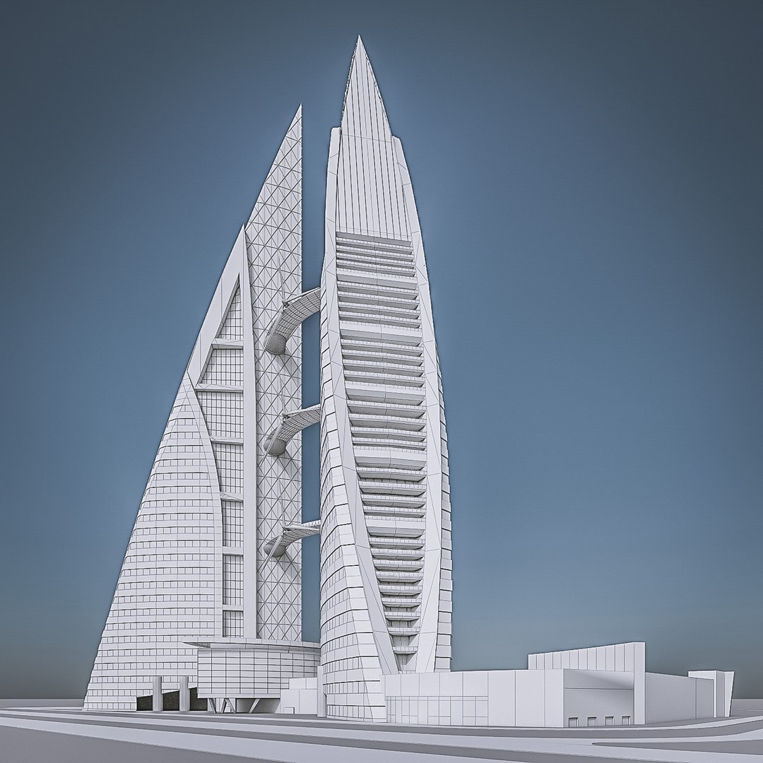 3D Bahrain World Trade Center Model - TurboSquid 1751124