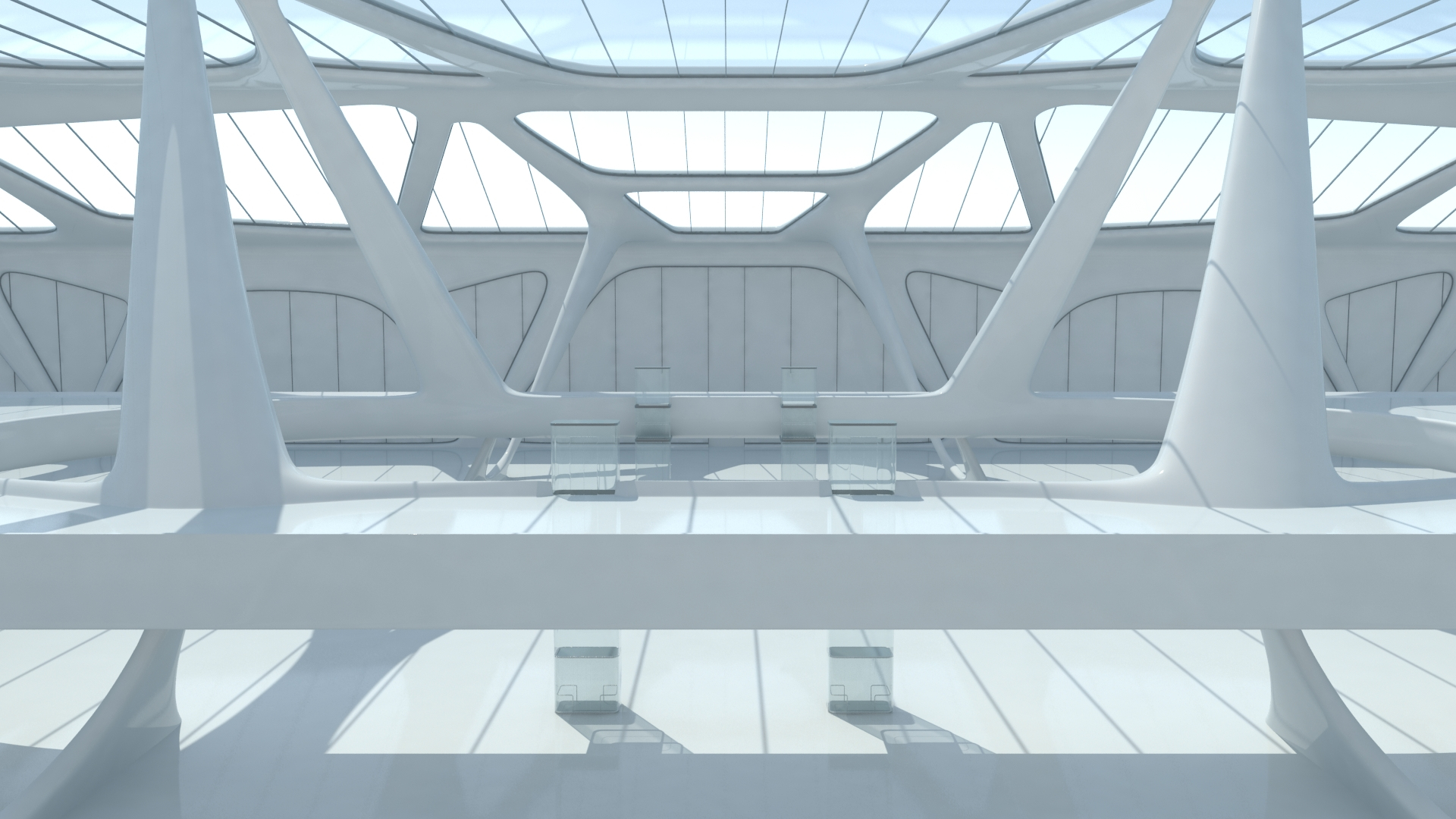 Sci-Fi Futuristic Warehouse Hangar Interior 3D Model - TurboSquid 1936174