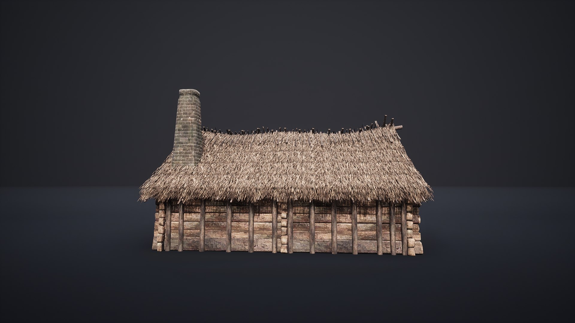 MEDIEVAL SLAVIC HOUSE COTTAGE CABIN HUT VILLAGE FARM NEXTGEN AAA 3D ...