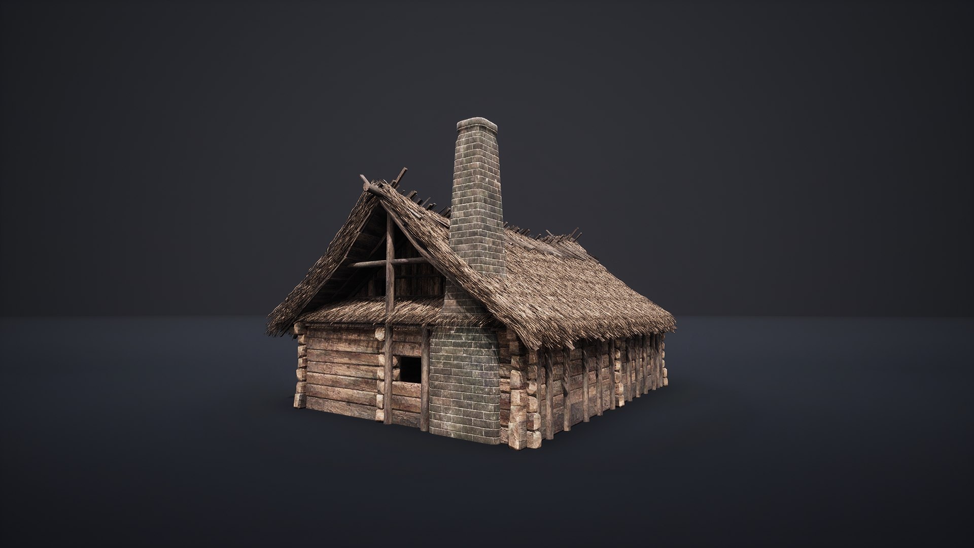 MEDIEVAL SLAVIC HOUSE COTTAGE CABIN HUT VILLAGE FARM NEXTGEN AAA 3D ...