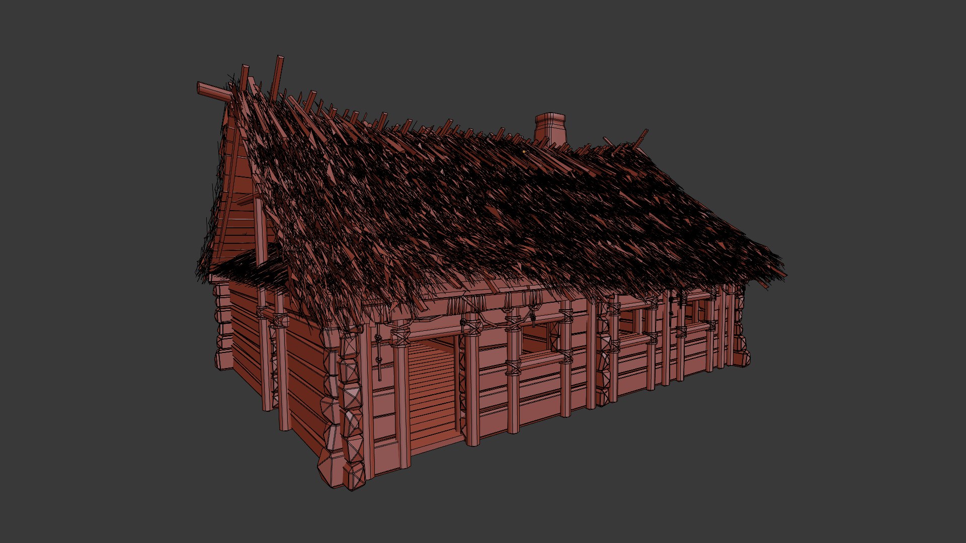MEDIEVAL SLAVIC HOUSE COTTAGE CABIN HUT VILLAGE FARM NEXTGEN AAA 3D ...