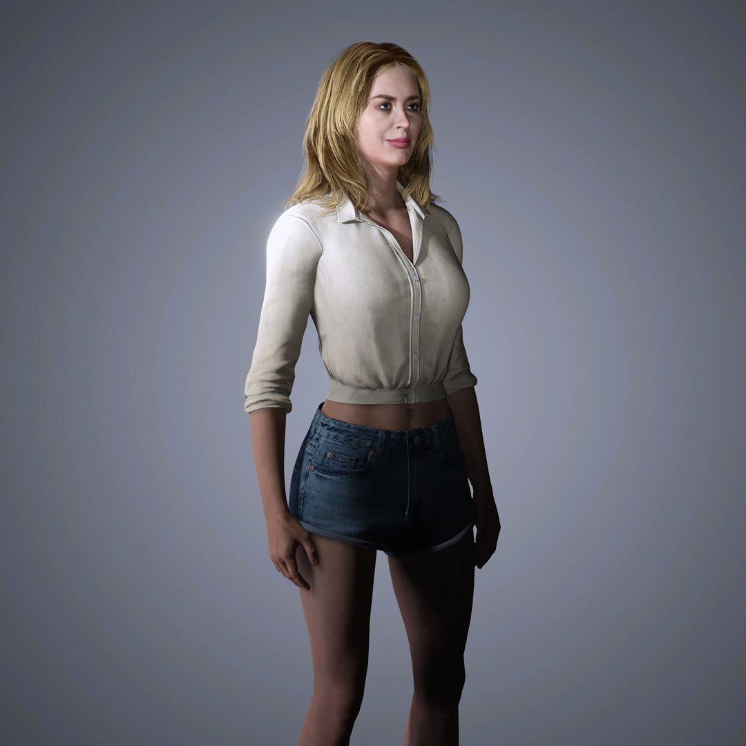 Emily Blunt Character 3D Model Low-poly Model - TurboSquid 2293844