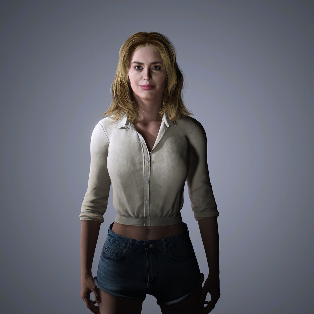 Emily Blunt Character 3D Model Low-poly Model - TurboSquid 2293844