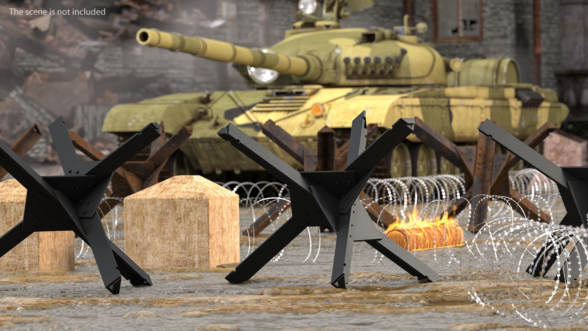 3D czech hedgehog anti tank - TurboSquid 1606758