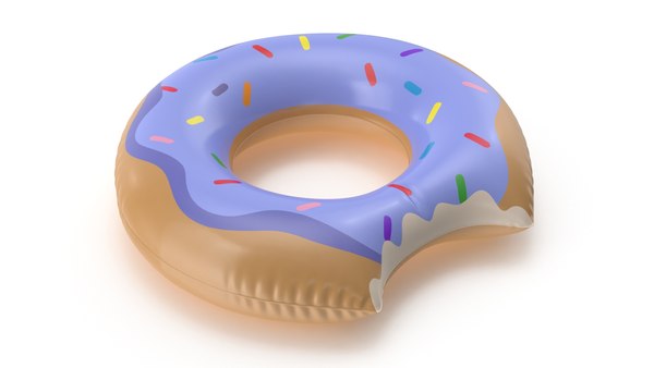 3D Giant Blue Top Donut Pool Float - TurboSquid 1757130