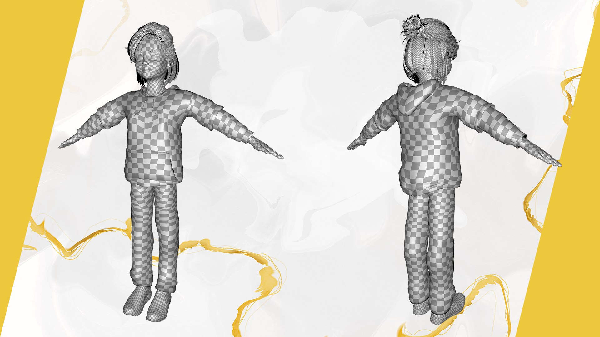 Adorable Stylized Girl Character Game Ready Charming 3D Model ...
