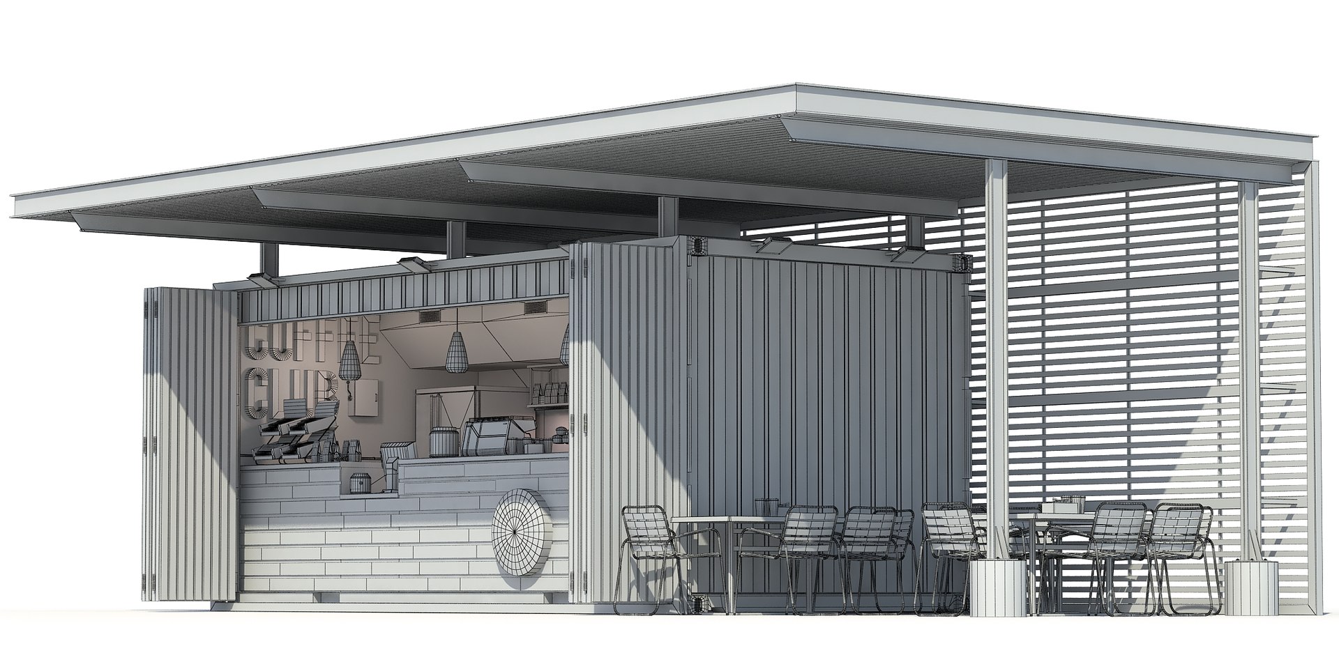 Container coffee shop 3D model - TurboSquid 1193329