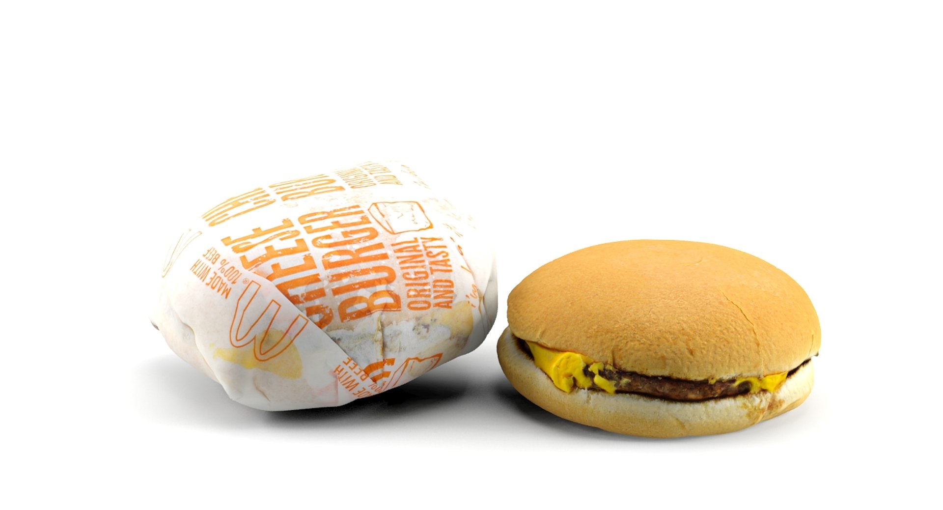 3d realistic cheeseburgers model