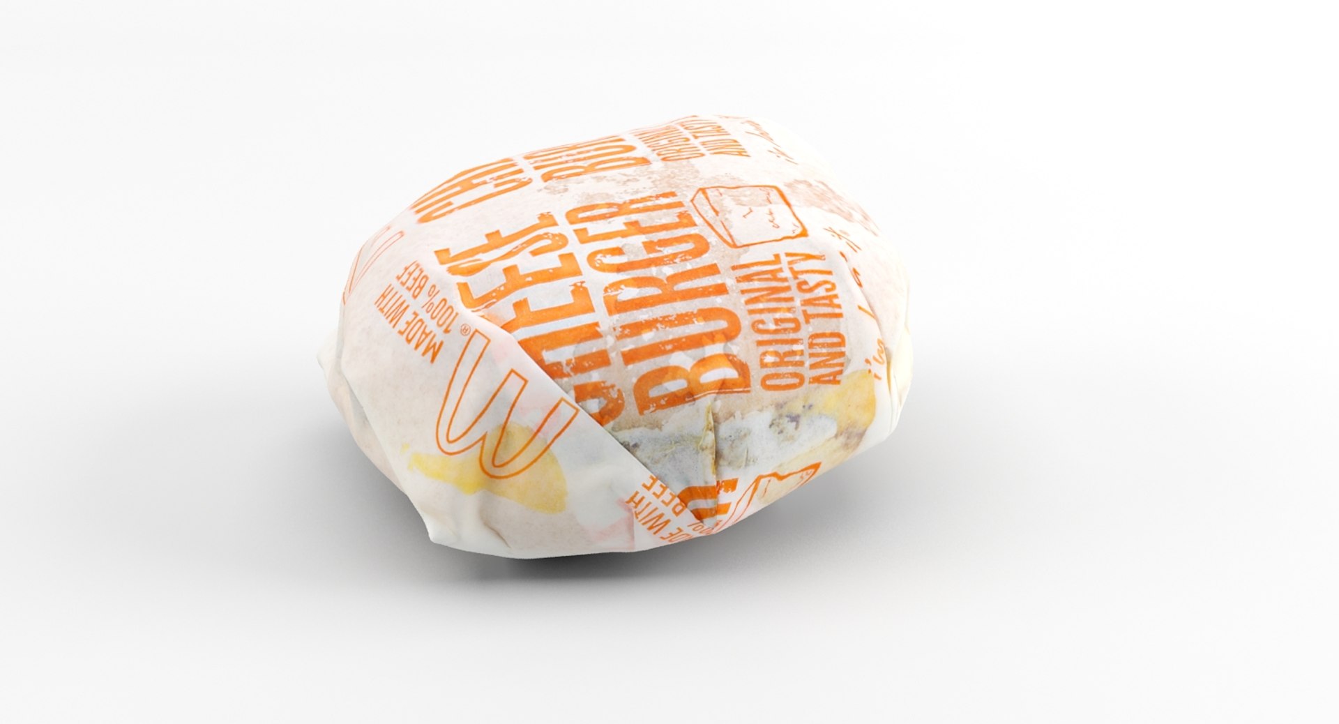 3d realistic cheeseburgers model