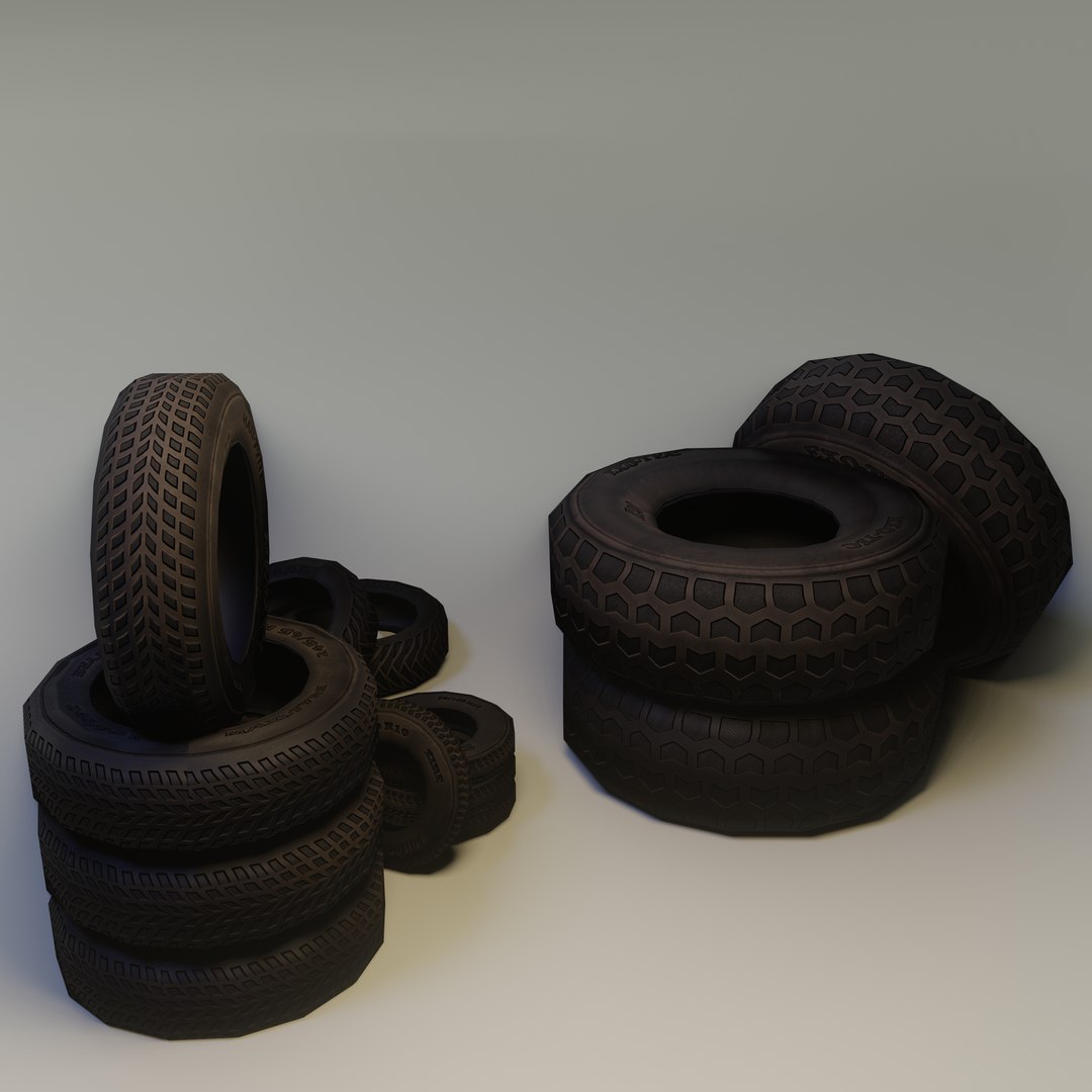 3D Model Low Poly Game Ready Tires - TurboSquid 2021821
