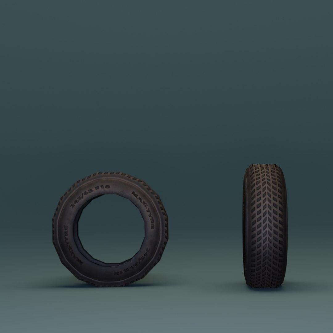 3D Model Low Poly Game Ready Tires - TurboSquid 2021821