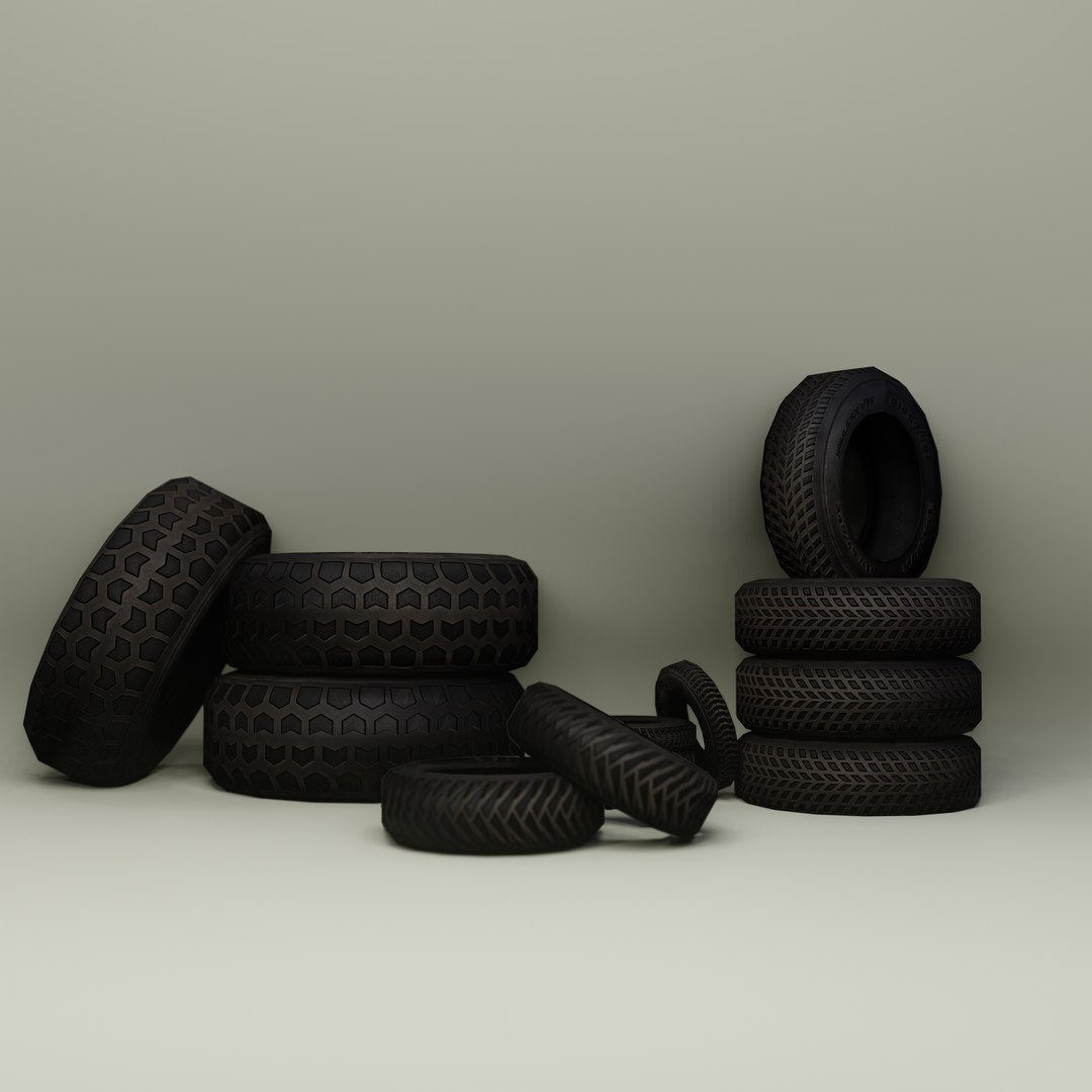 3D Model Low Poly Game Ready Tires - TurboSquid 2021821
