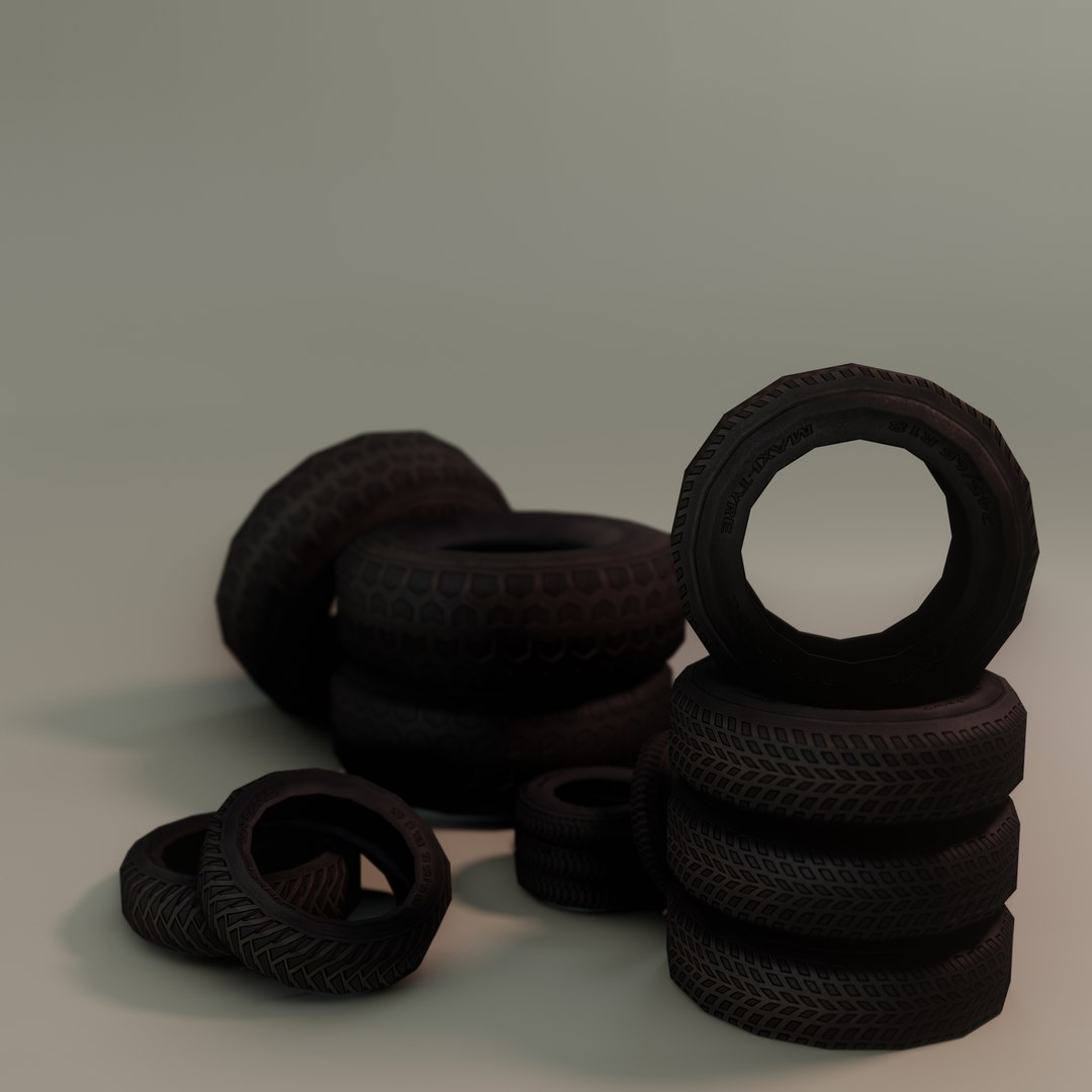 3D Model Low Poly Game Ready Tires - TurboSquid 2021821