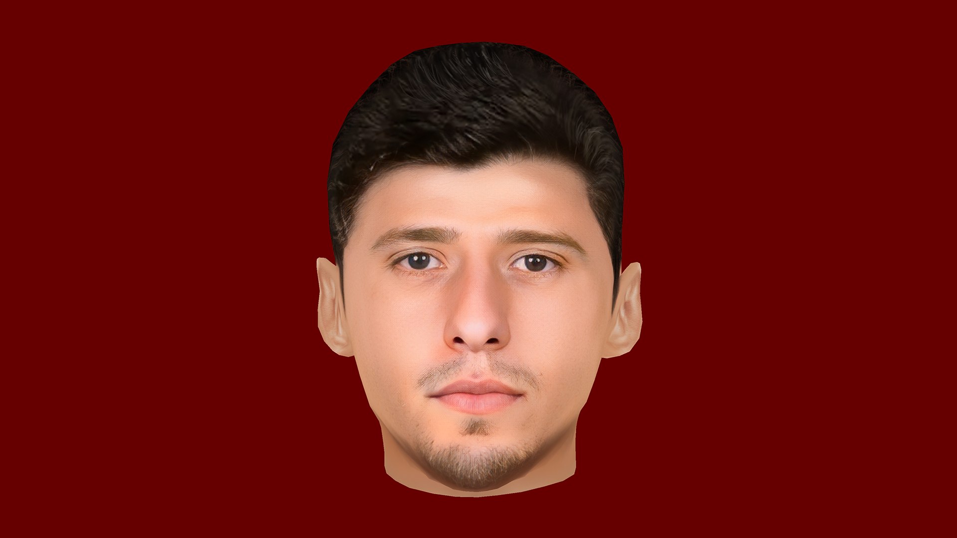 modelo 3d Ruben Dias Head - Cabeza de baja poli para juego Low-poly ...