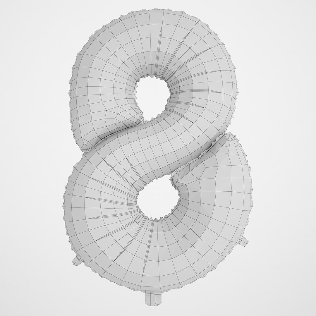 Foil Balloon Digit 3D Model - TurboSquid 1375256