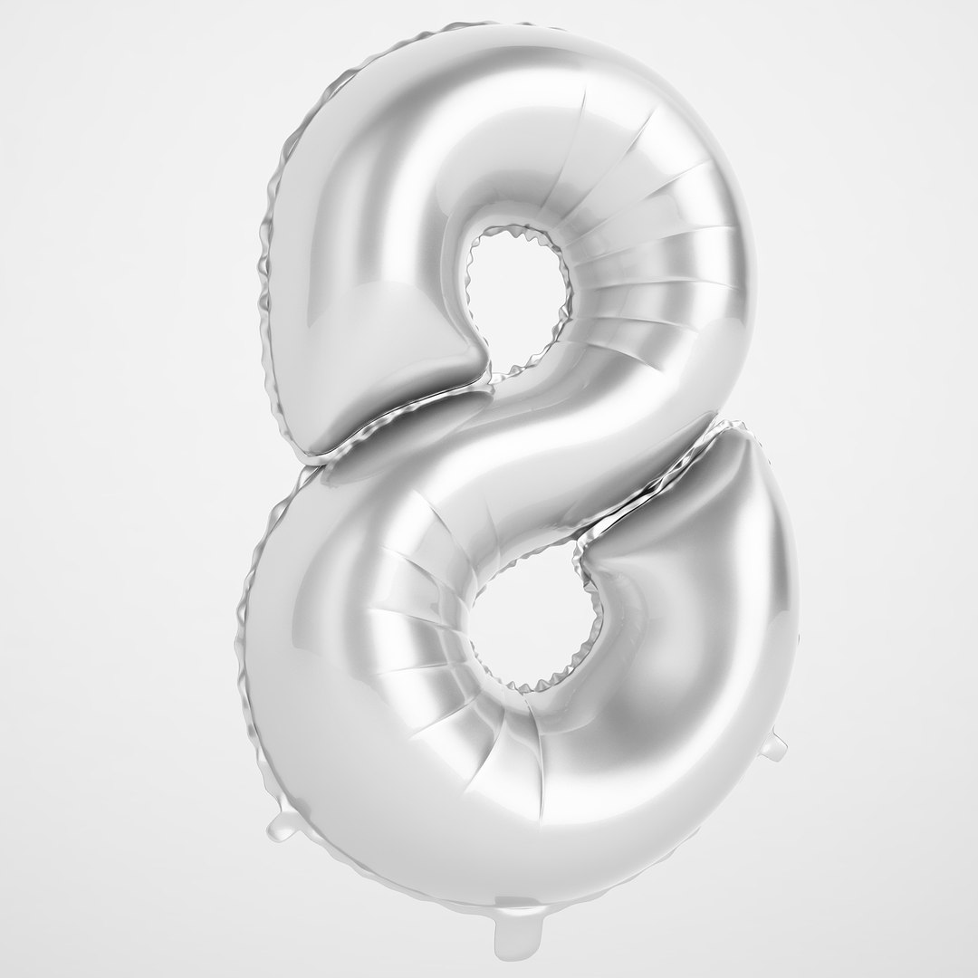 Foil Balloon Digit 3D Model - TurboSquid 1375256