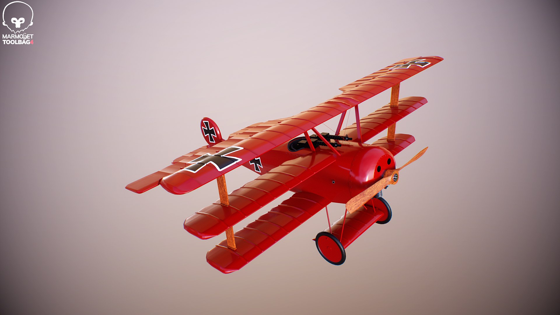 Fokker DR1 Red Baron 3D - TurboSquid 2344607