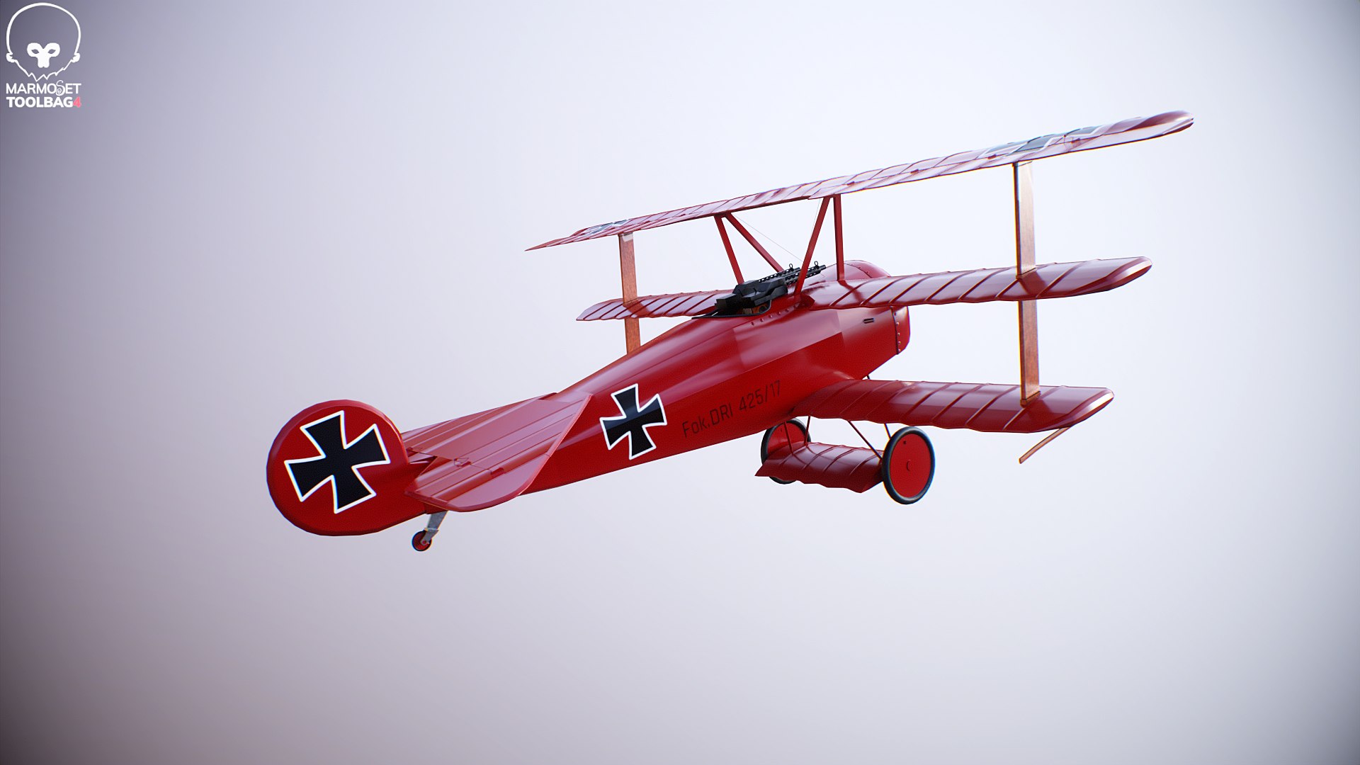 Fokker DR1 Red Baron 3D - TurboSquid 2344607