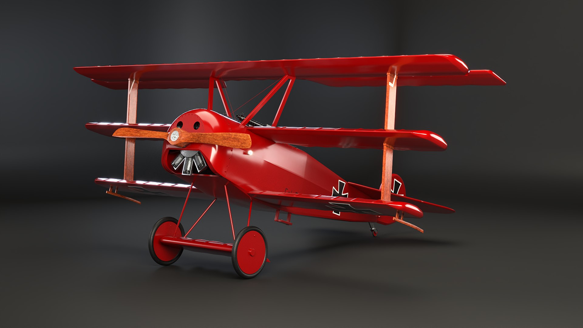 Fokker DR1 Red Baron 3D - TurboSquid 2344607