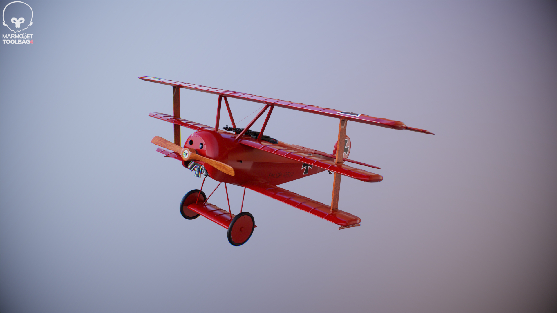 Fokker DR1 Red Baron 3D - TurboSquid 2344607