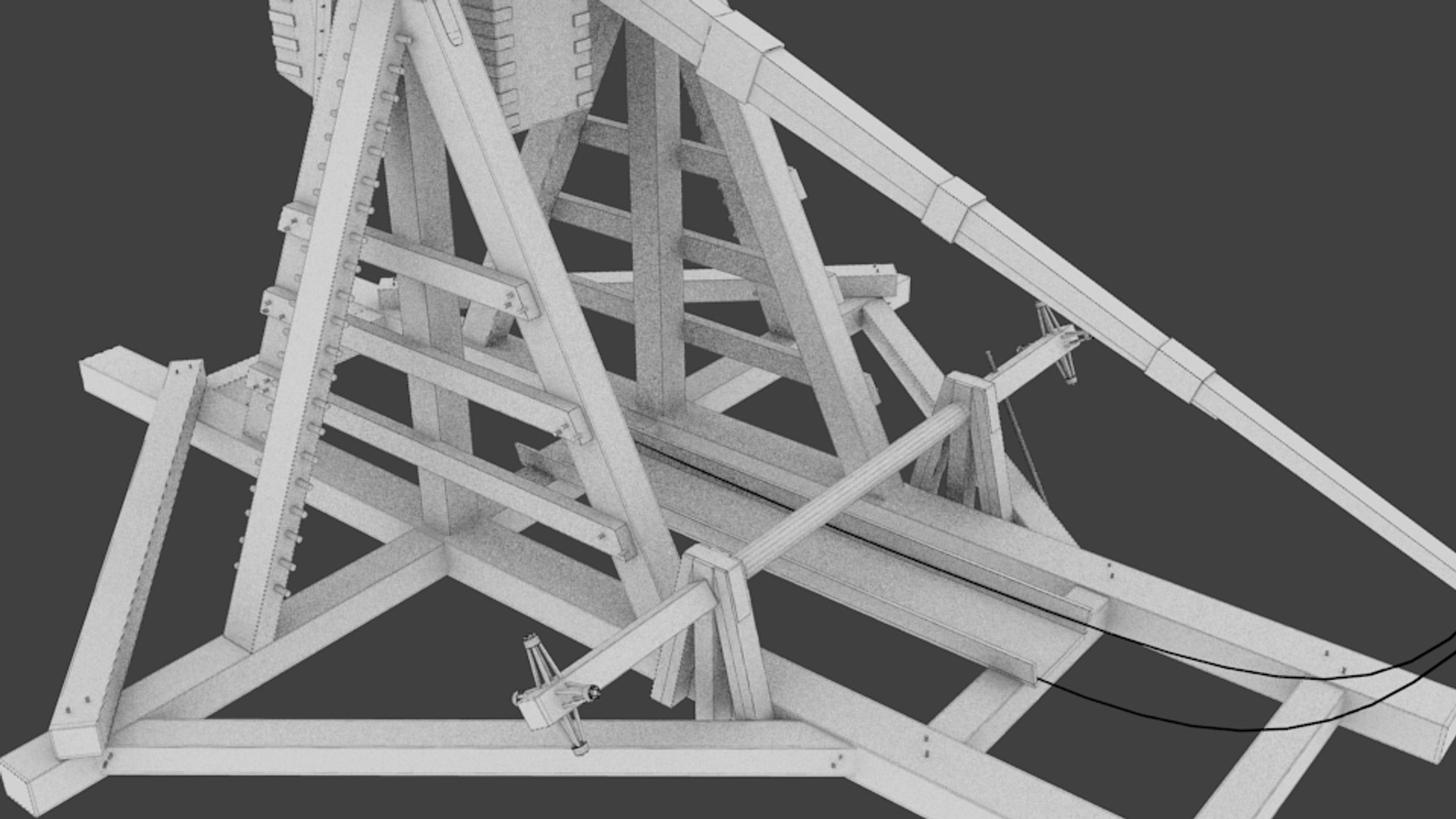 Medieval Trebuchet 3d Model